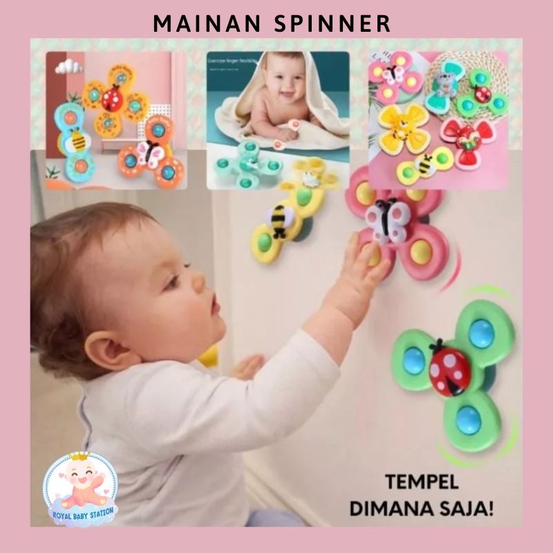 Jual Mainan Spinner Bayi Fidget Karakter Rattle Teether | Shopee Indonesia