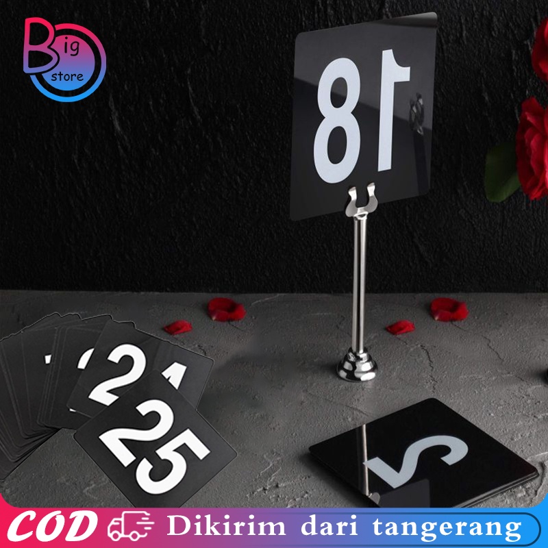 Jual Nomor Meja Akrilik Nomor 1-50 Nomor Meja Cafe Akrilik Nomor Meja Restoran Table Number Sign ...
