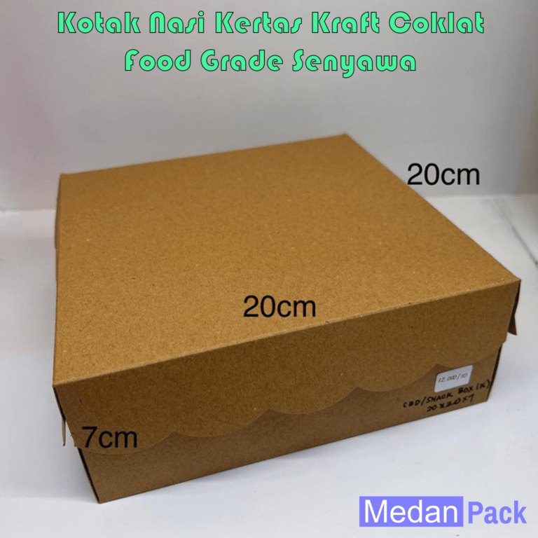 Jual Kotak Makanan Nasi Kotak Coklat Kraft Tebal per 50 pcs | Shopee ...