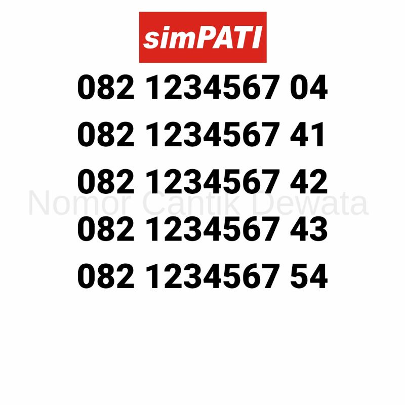 Jual Nomor Cantik Simpati Kartu Perdana Telkomsel Nomer Cantik Seri ...