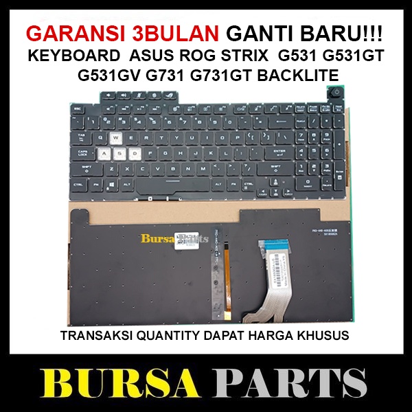 Jual Keyboard Laptop Asus ROG Strix G731 G731GT Backlite pin 8 | Shopee ...