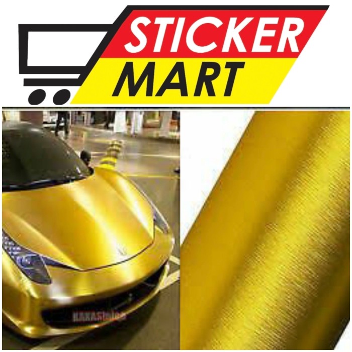 Jual Sticker Dekorasi Motif Brushed Metal Gold Emas Roll 45Cm | Shopee ...