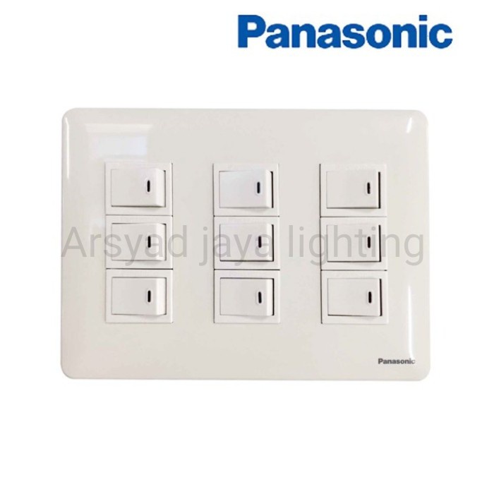 Jual Grid switch saklar 9 gang panasonic full color | Shopee Indonesia
