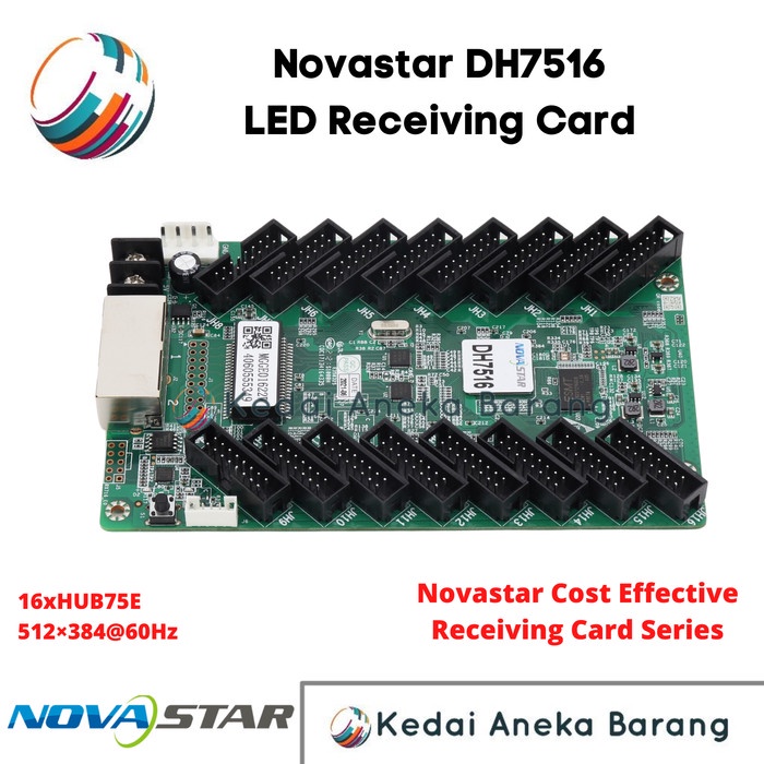 Jual Novastar DH7516 LED Receiving Card RC Videotron 16 PORT HUB75 ...