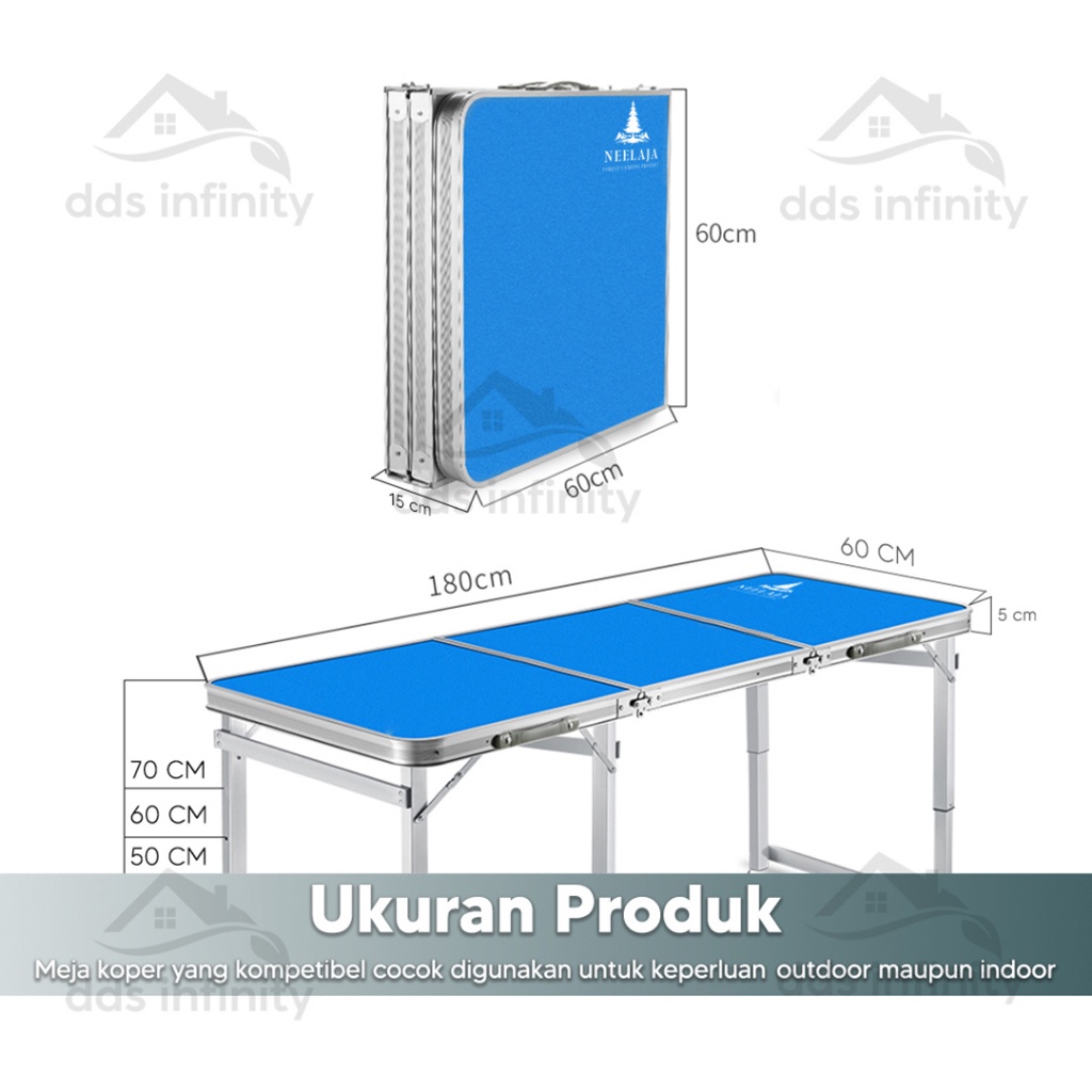 Jual Meja Lipat Jualan Portable Meja Koper Panjang Meja Koper Serbaguna ...