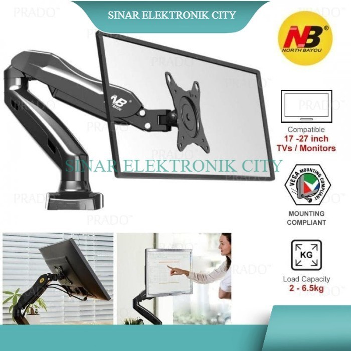Jual [Ori] North Bayou Nb F80 Gas Spring Bracket Tv Monitor Meja / Bracket Meja Limited | Shopee ...