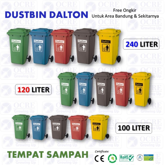 Jual DUSTBIN TEMPAT TONG SAMPAH DALTON 100-240 LITER | Shopee Indonesia