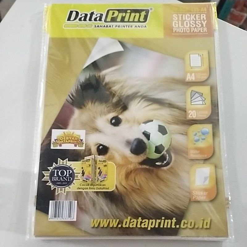 Jual stiker glossy photo paper A4 dataprint 135 gsm / sticker data ...