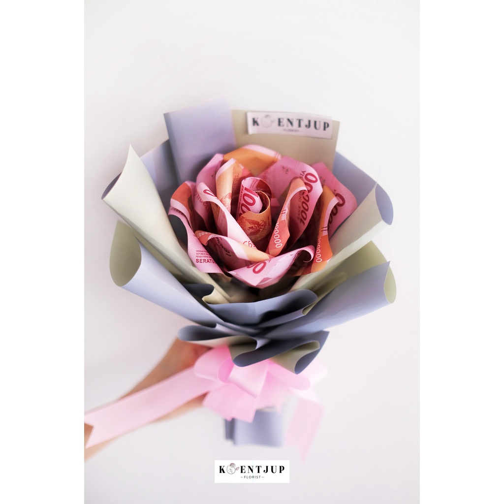 Jual BUKET BUNGA UANG ASLI 1 Tangkai / Money Flower Bouquet | Shopee ...