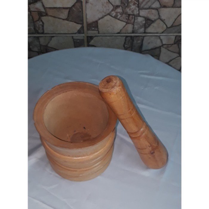 Jual Lumpang Kayu / Tumbukan Kayu / Alu Ulekan Kayu Lumpang Rujak Bebek ...