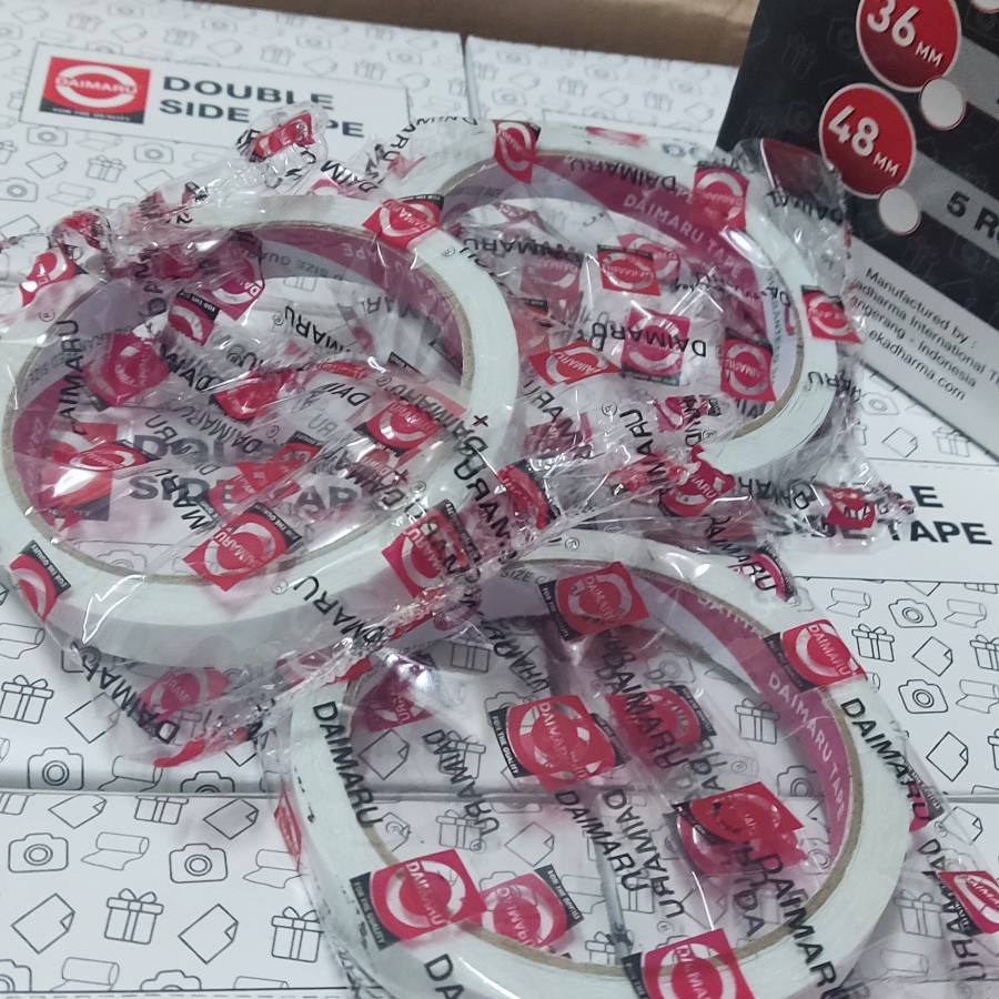 Jual BOV DAIMARU DOUBLE SIDED TAPE 12 MM X 12 YARD (1 ROLL) | Shopee Indonesia