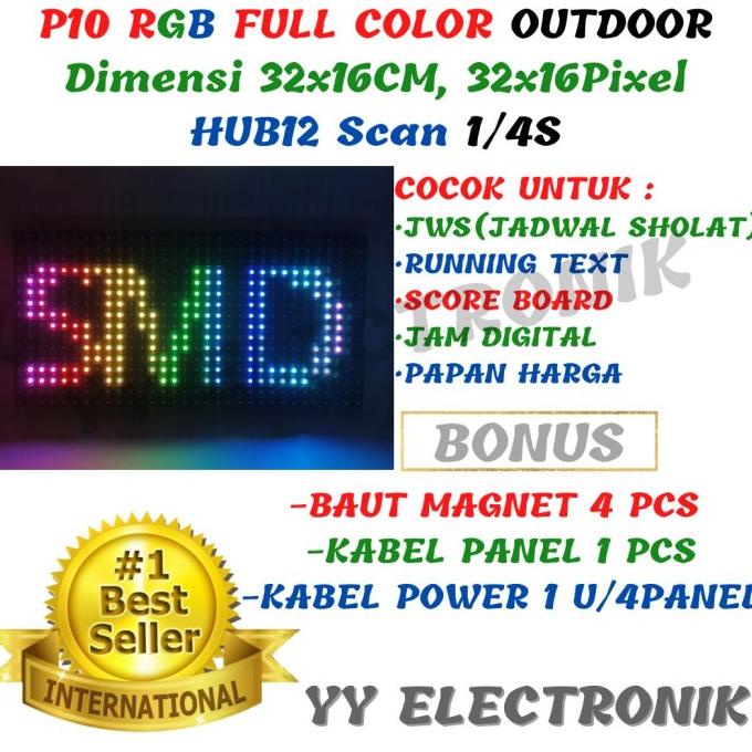 Jual Panel Modul LED P10 RGB Fulloutdoor Scan 1/4 FULL COLOR SMD ...