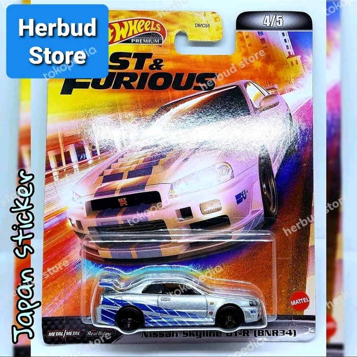 Jual COD Hot Wheels Hw Premium Japan Nissan Skyline Gt-R Bnr34 R34 Fast ...