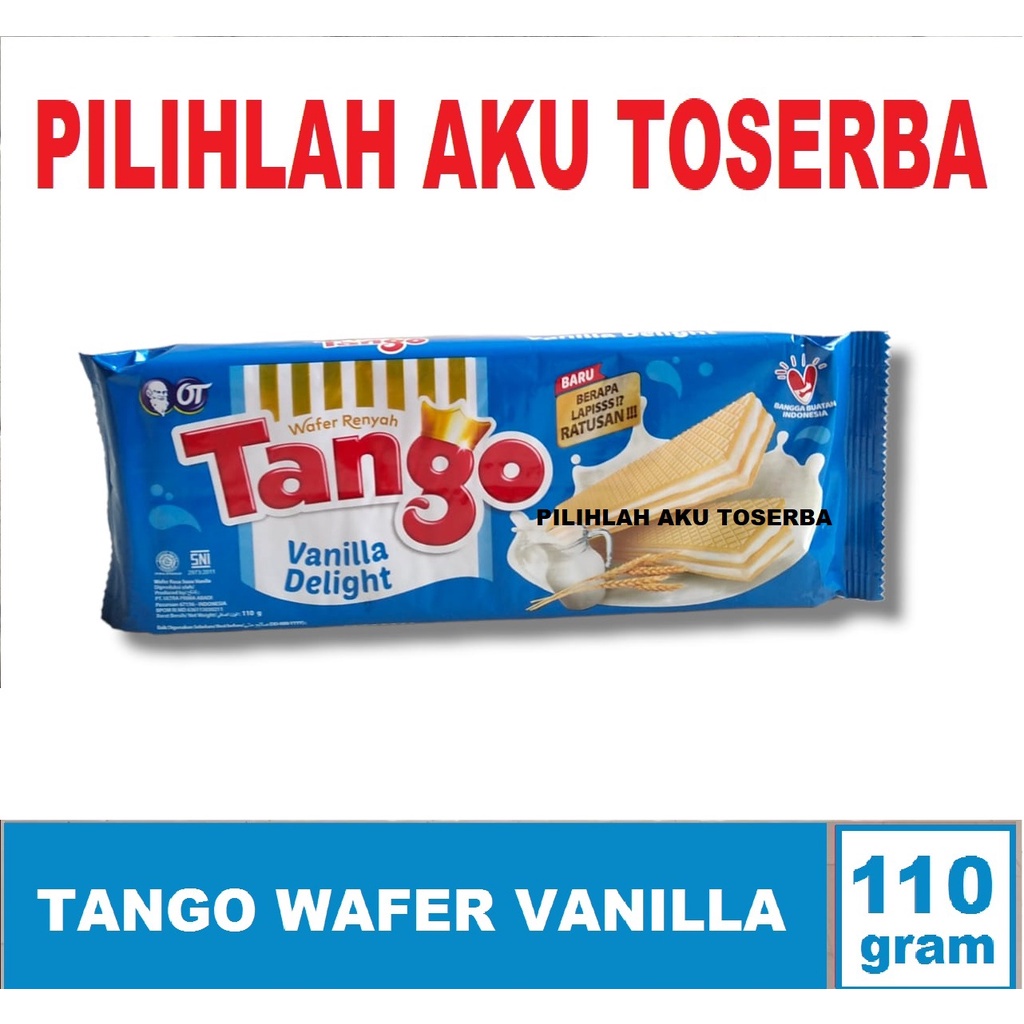 Jual Tango Wafer Vanilla Delight 110 Gr - ( Harga 1 Karton Isi 24 Pcs ) | Shopee Indonesia
