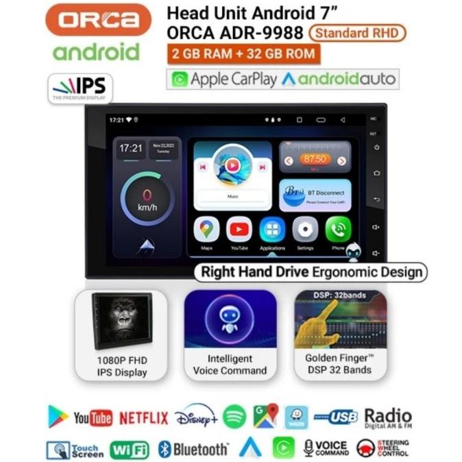 Jual head unit android 7 inch orca adr 9988 soket toyota / daihatsu ...