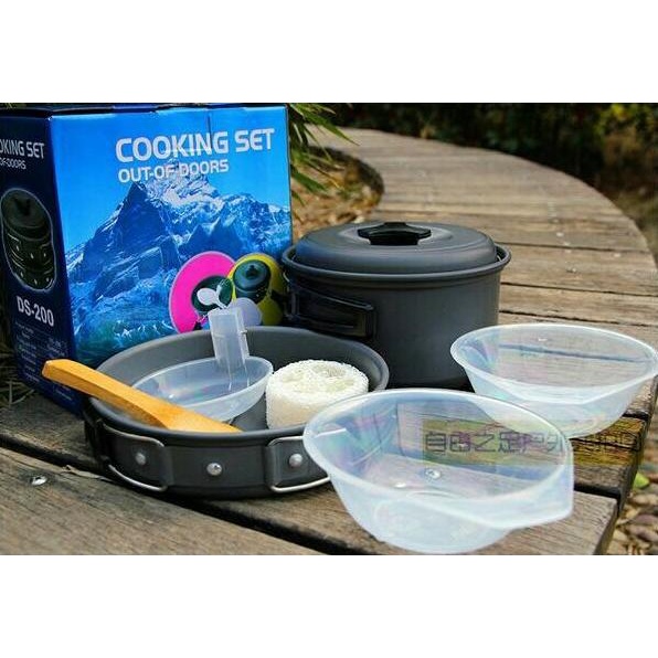 Jual Alat Masak Camping Cooking Set Nesting Ds200 Lengkap | Shopee ...