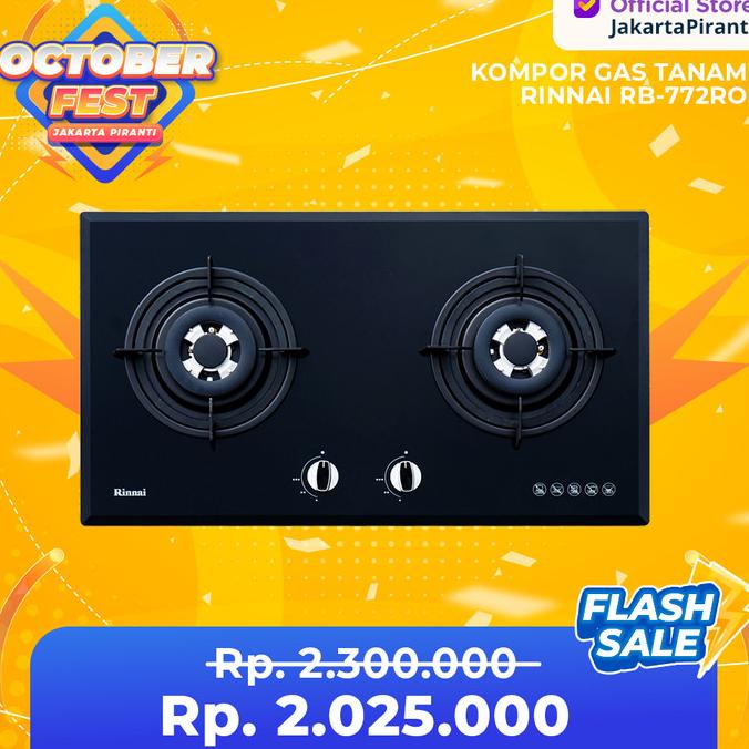 Jual Built-In Gas Hob Kompor Gas Tanam 2 Tungku Rinnai Rb-772 Ro (G) | Shopee Indonesia