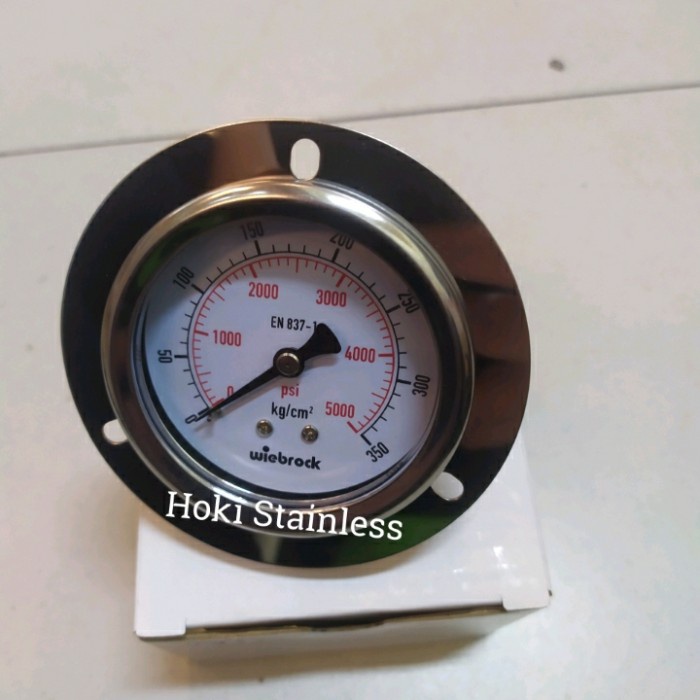 Jual COD Pressure Gauge Payung Wiebrok 4 Inch / 350 Kg / 5000 Psi Bisa ...