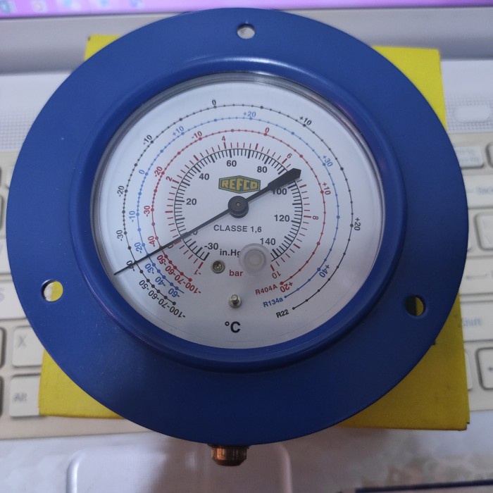 Jual COD Pressure Gauge Refco M2-285-Ds-R22-1/4Sae Bisa Gojek | Shopee ...
