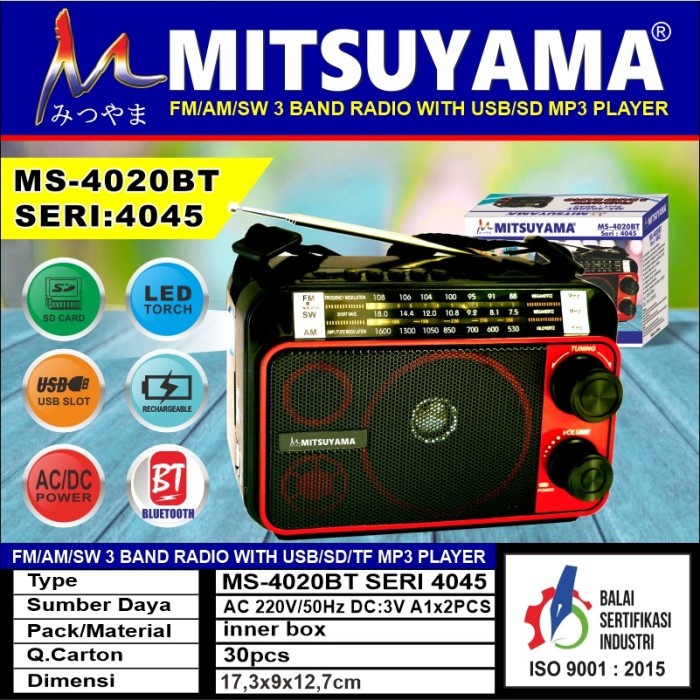 Jual Mitsuyama Radio Klasik / Radio Jadul Fm Am Sw Band Usb Sd Mp3 ...
