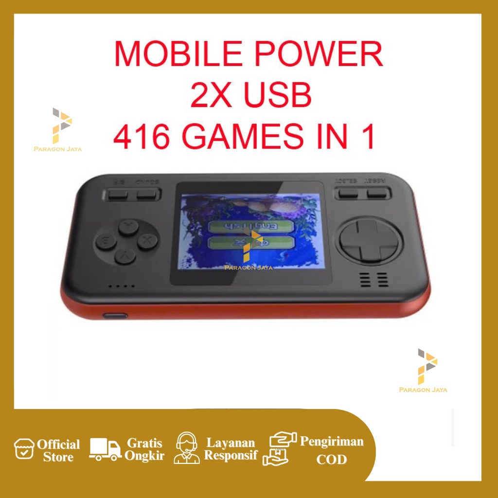 Jual Mobile power game box 2in1 Game Boy Powerbank 8000MAH 416 Games ...