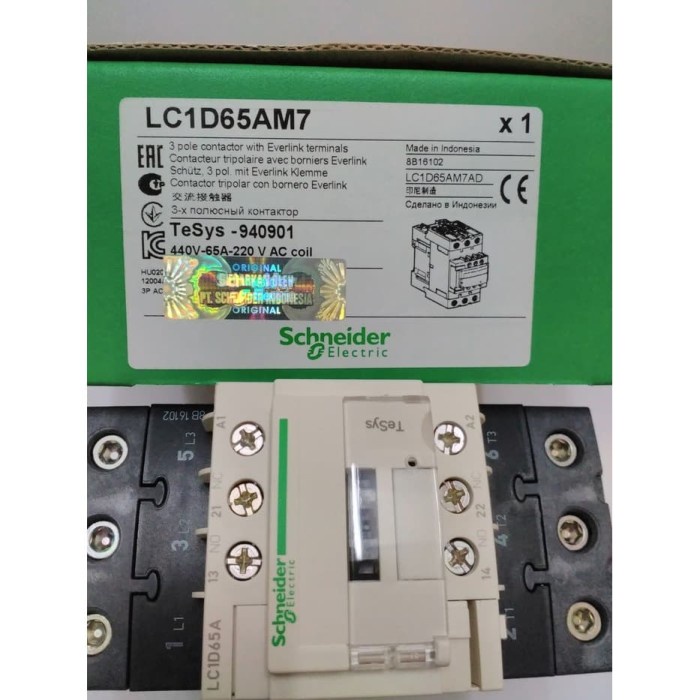 Jual Original Contactor Schneider Lc1D65M7 220V Terbatas | Shopee Indonesia