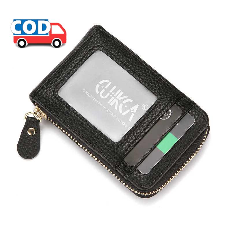 Jual Dompet Kartu Pria Kulit PU Warna Hitam Banyak Slot untuk Kredit ...