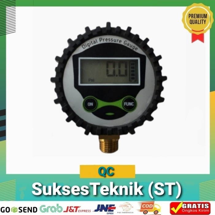 Jual Promo Pressure Gauge Digital 2 1/2" Drat 1/4" | Shopee Indonesia