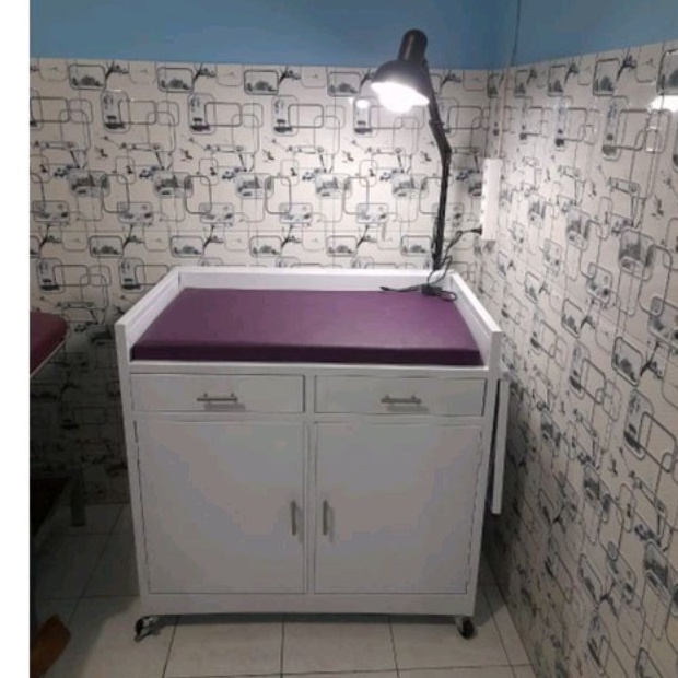 Jual Meja resusitasi bayi / baby table medis - plus lampu periksa bayi ...
