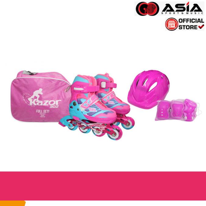 Jual Inline Skates Kazor Cvb-302 Light + Bag + Protector I Sepatu Roda ...
