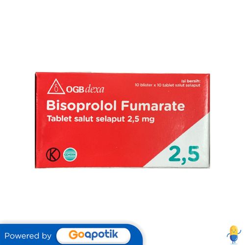 Jual BISOPROLOL FUMARATE OGB DEXA MEDICA 2.5 MG BOX 100 TABLET | Shopee ...
