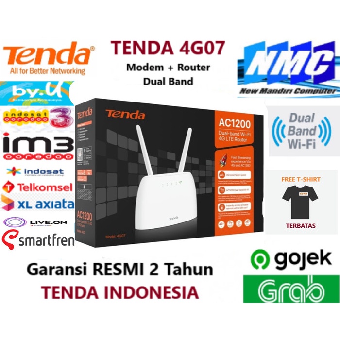 Jual Tenda 4G07 Router AC1200 Modem Wifi 4G LTE Dual Band SimCard 4G-07 ...