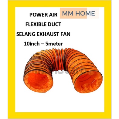 Jual Ready Power Air Selang Exhaust Fan Flexible Duct 10Inc - 5Meter ...