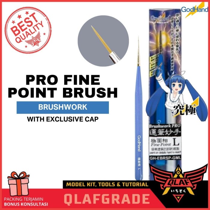 Jual Kuas PRO Fine Point Brush GODHAND - hand brush paint model kit ...
