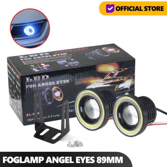 Jual Lampu Led Foglamp / Foglight Angel Eyes 89Mm Projector Universal ...