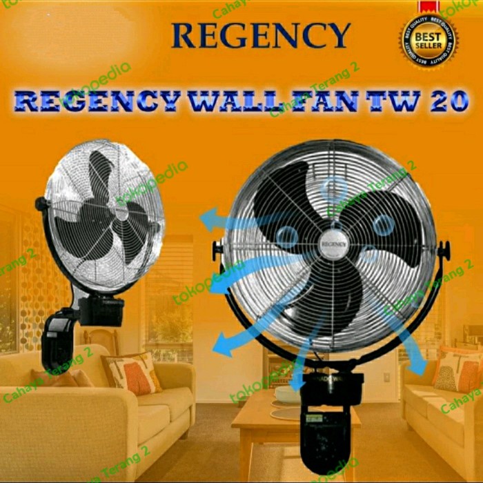 Jual Kipas Angin Dinding Besi Tornado Regency 20 Inch/Wall Fan Besi ...