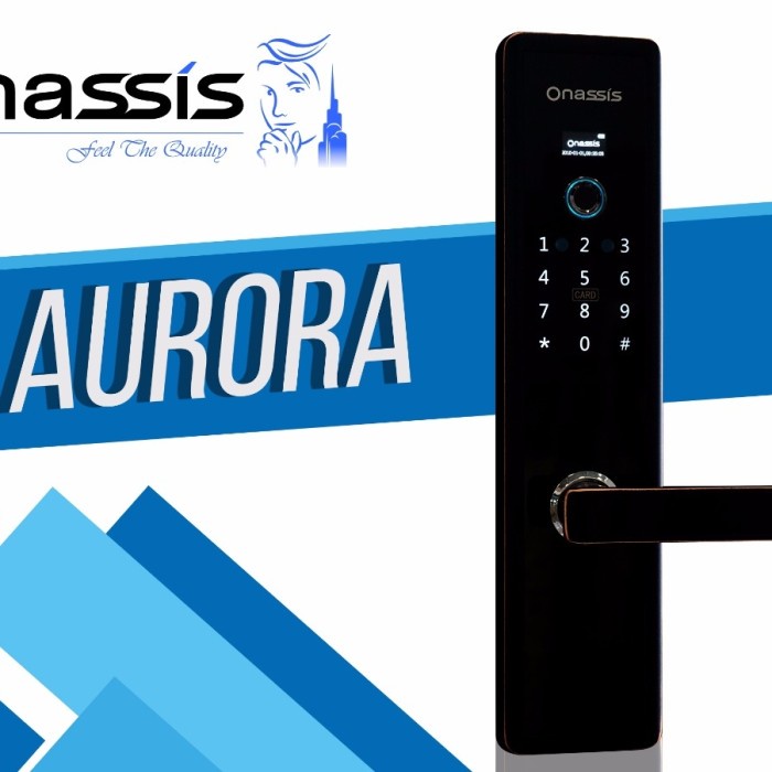 Jual [Ori] Kunci Pintu Digital Lock Onassis Aurora / Kunci Digital ...