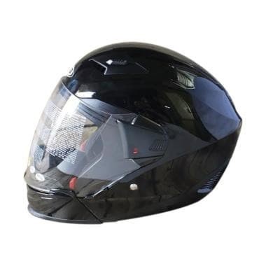 Jual [New Ori] Zeus 611C Black Glossy Helm Zeus Modular Helm Half Full ...