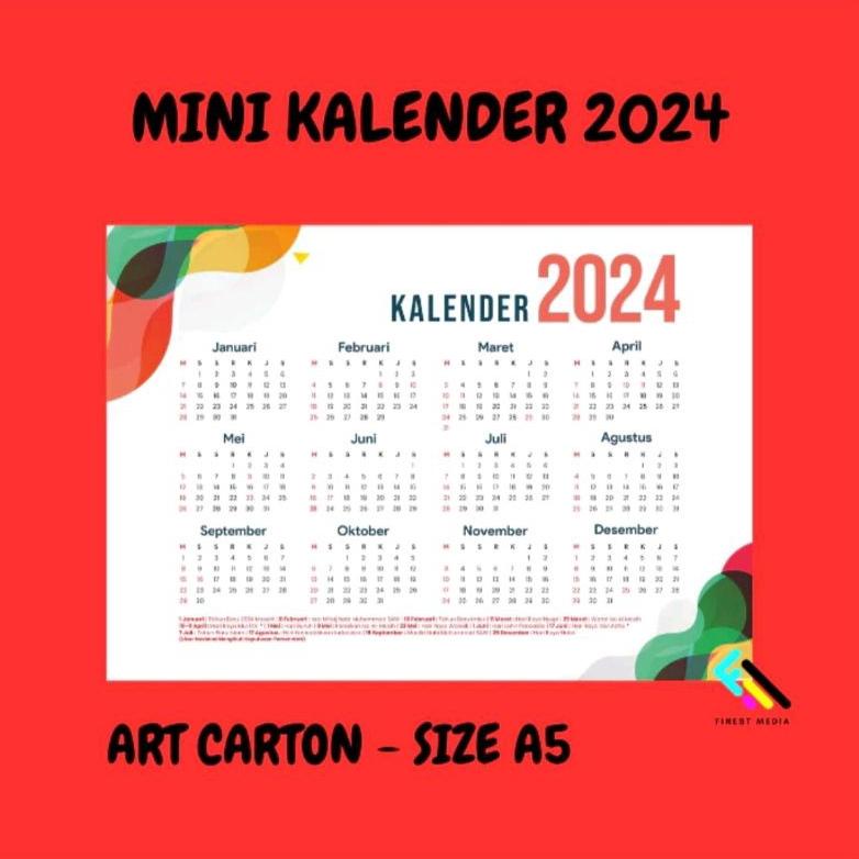 Jual KALENDER DINDING MINI 2024 UKURAN A5 & B5 LIPAT AESTHETIC BAHAN ...
