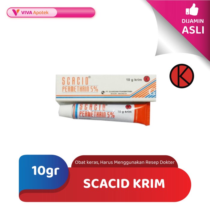 Jual Scacid Krim / Permethrin / Kudis / Kutu Kulit Kepala (10 Gram ...