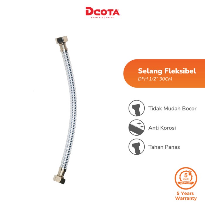 Jual Dcota Flexible Hose / Selang Fleksibel DFH-WH 1/2" 30cm | Shopee ...