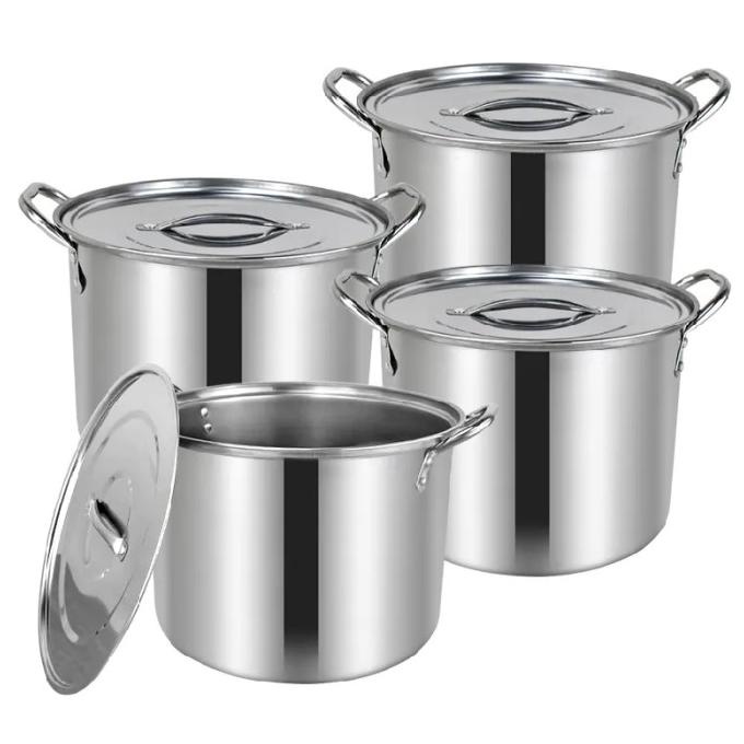 Jual DHW Stok Pot Besar TEBAL Panci Sup Tinggi Multifungsi Stainless ...
