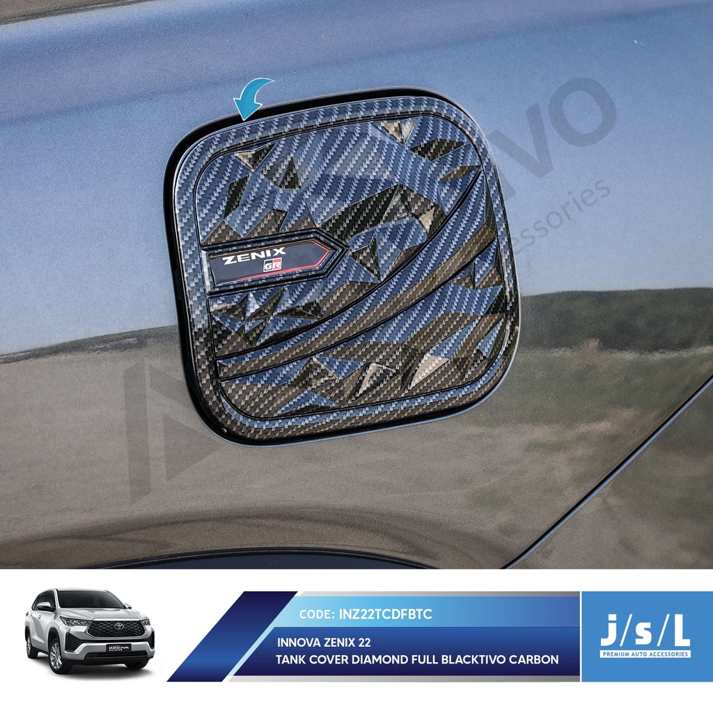 Jual Innova Zenix Tank Cover Diamond Blacktivo Carbon JSL Cover Tangki ...