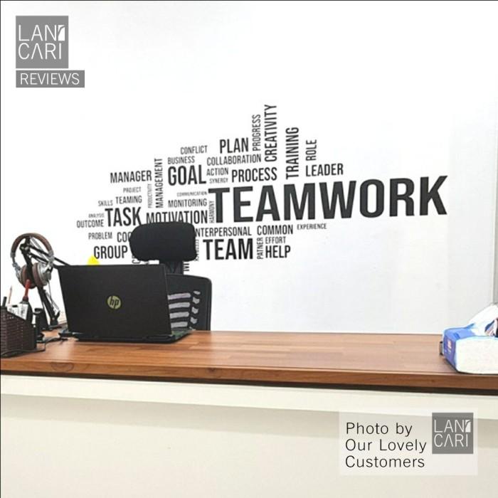 Jual STICKER DINDING TEAM WORK CLOUD WORD STIKER CUTTING KACA OFFICE ...