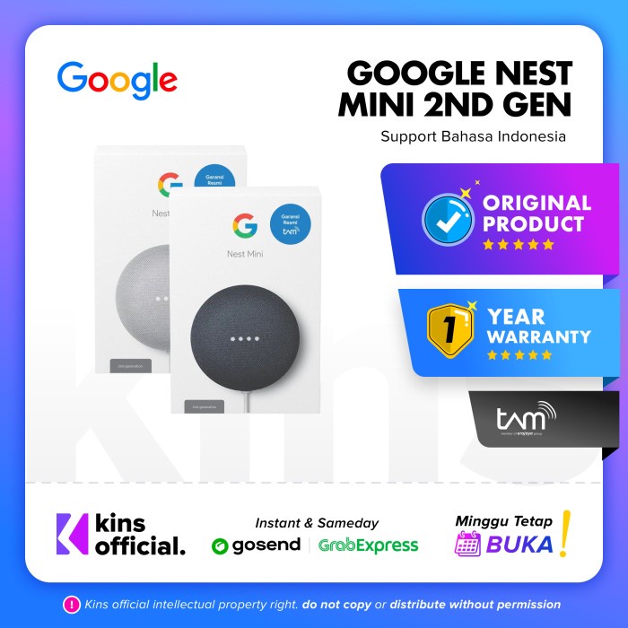 Jual For Sale Google Nest Mini 2 / 2Nd Generation Original Ori | Shopee ...