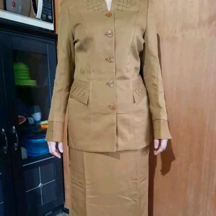 Jual Baju Seragam Asn Pns Pemda Dinas Pdh Guru Pns Kantor Wanita Coklat | Shopee Indonesia