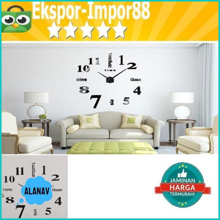 Jual ALANAV Jam Dinding Besar DIY Unik Murah Aesthetic Giant Wall Clock ...