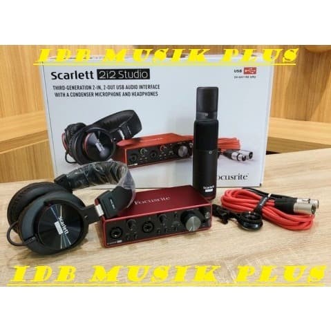 Jual Focusrite Scarlett 2I2 Studio 3Rd Gen Original Paket Recording ...