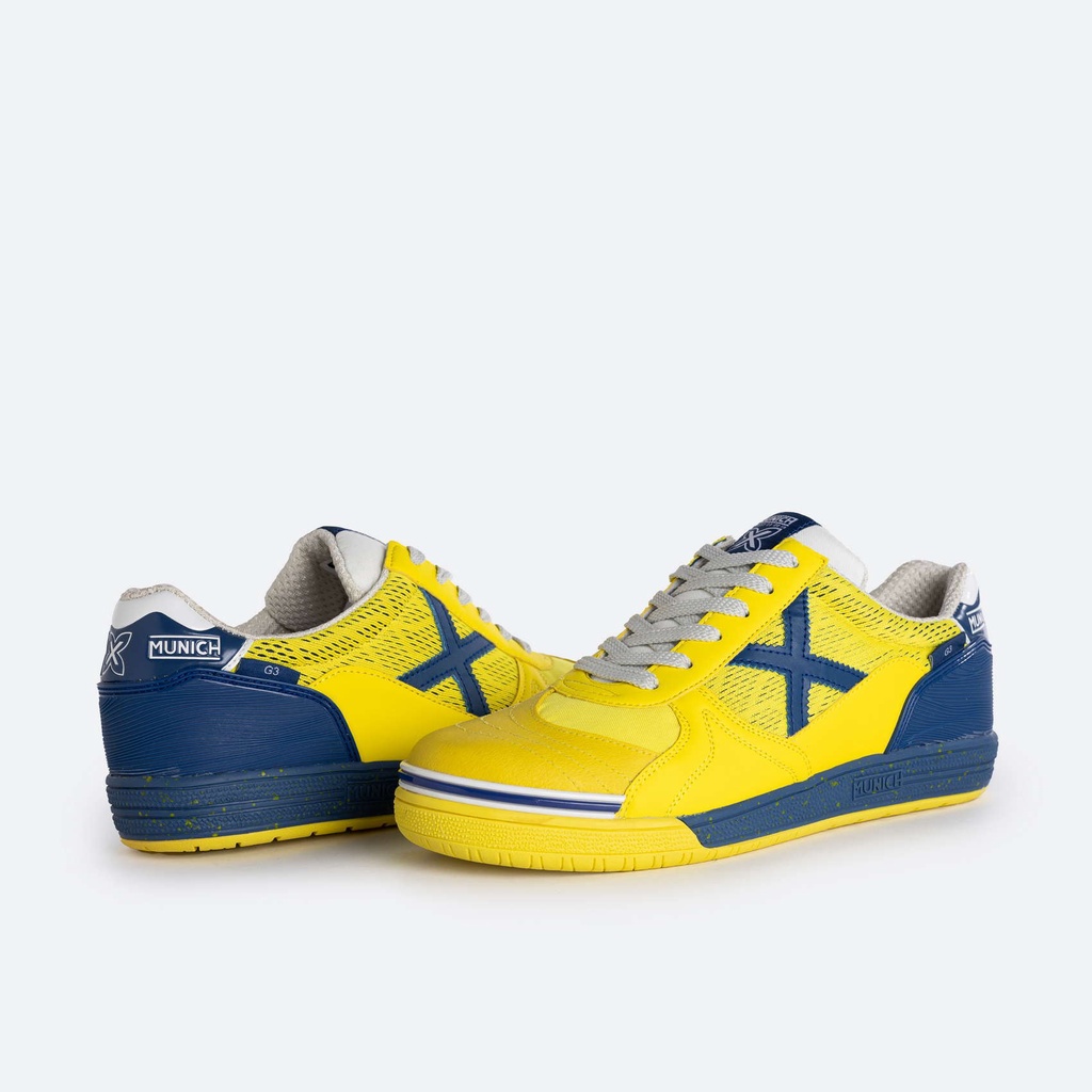 Jual X Munich Sepatu Futsal G3 Indoor 62 - Yellow Navy | Shopee Indonesia