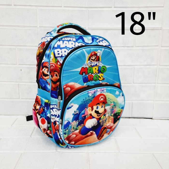 Jual TAS RANSEL SEKOLAH SUPER MARIO BROS 12"-15"-18" PAUD - TK - SD ...